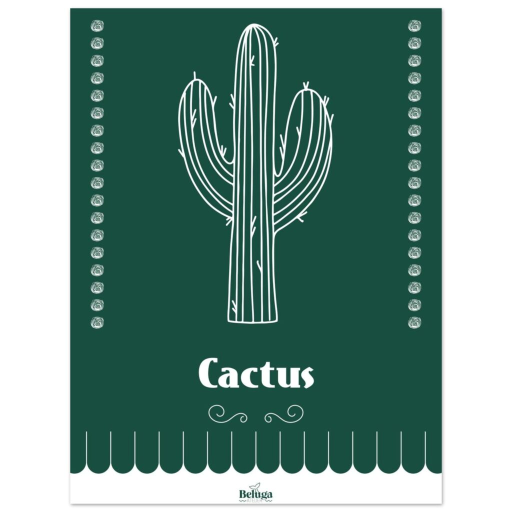 Affiche Cactus Vintage 🌵 | Art Déco Made in France